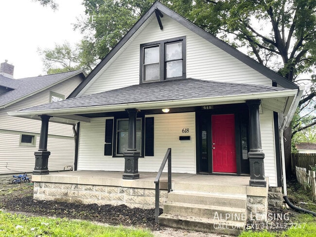 Large 4 Bedroom Home with Covered Porch - 618 N Grant Ave Indianapolis ...