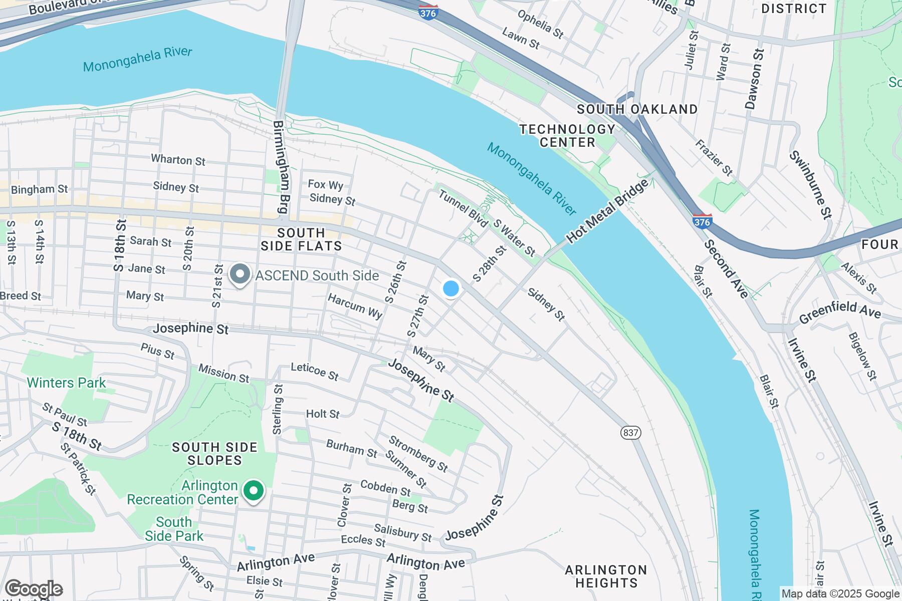 Map Of South Side Pittsburgh